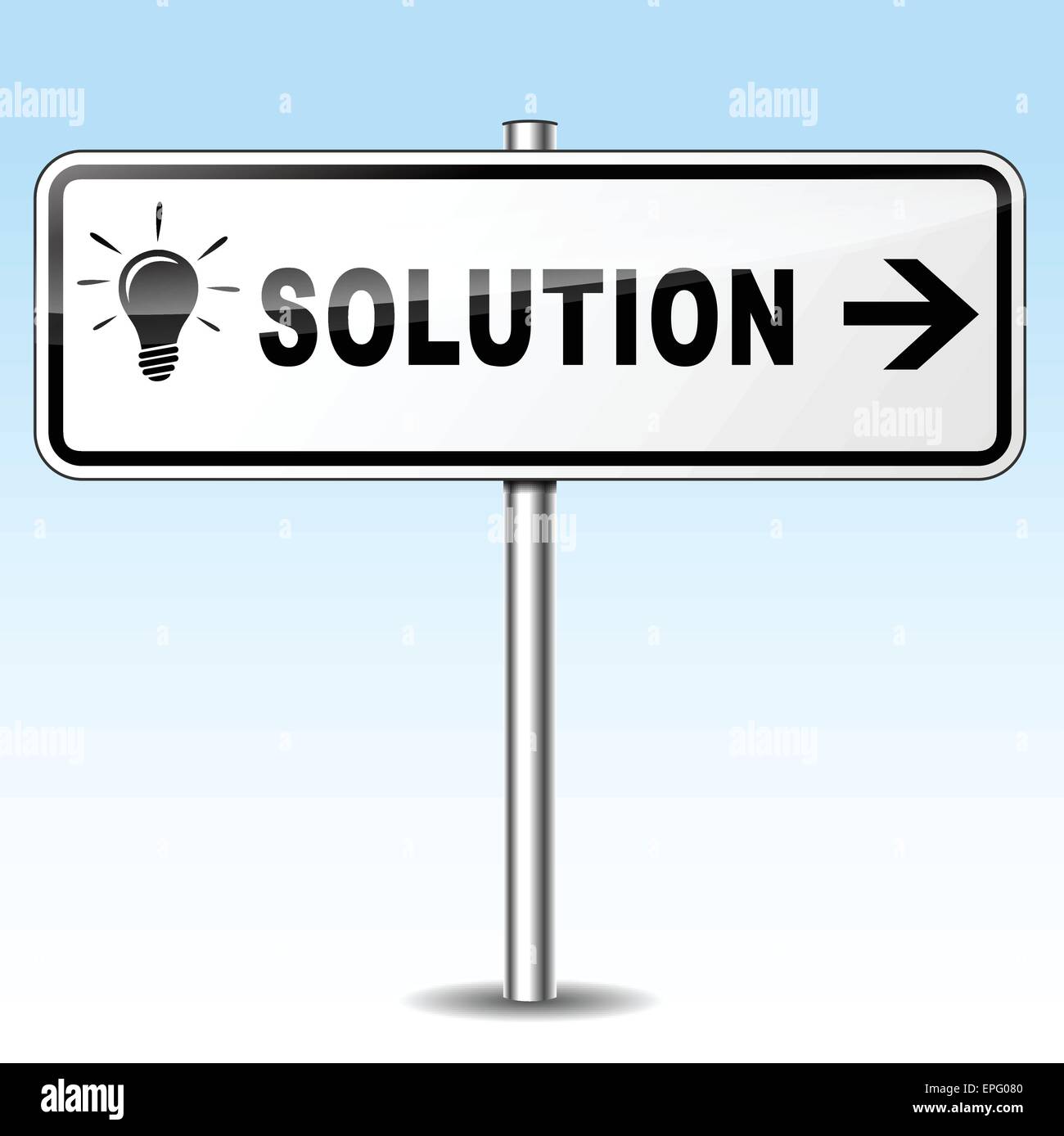 illustration of solution sign on sky background Stock Vector Image ...