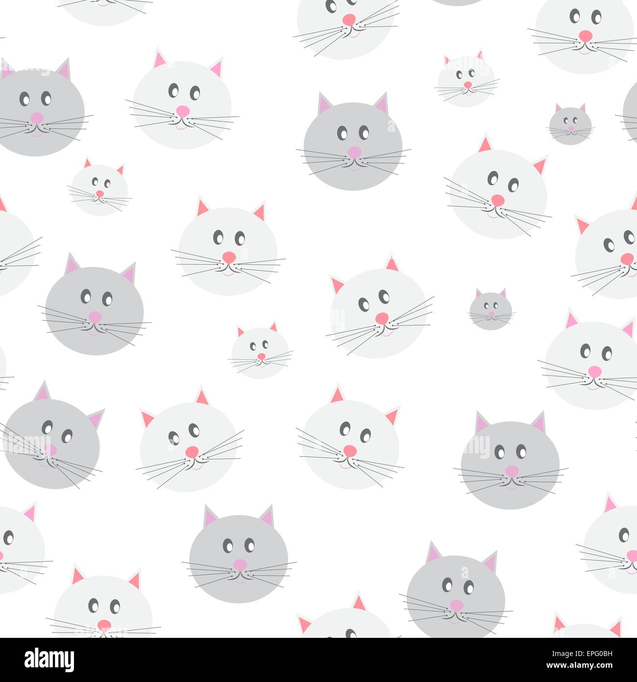 Cat Seamless Pattern Background Vector Illustration Stock Vector Image ...