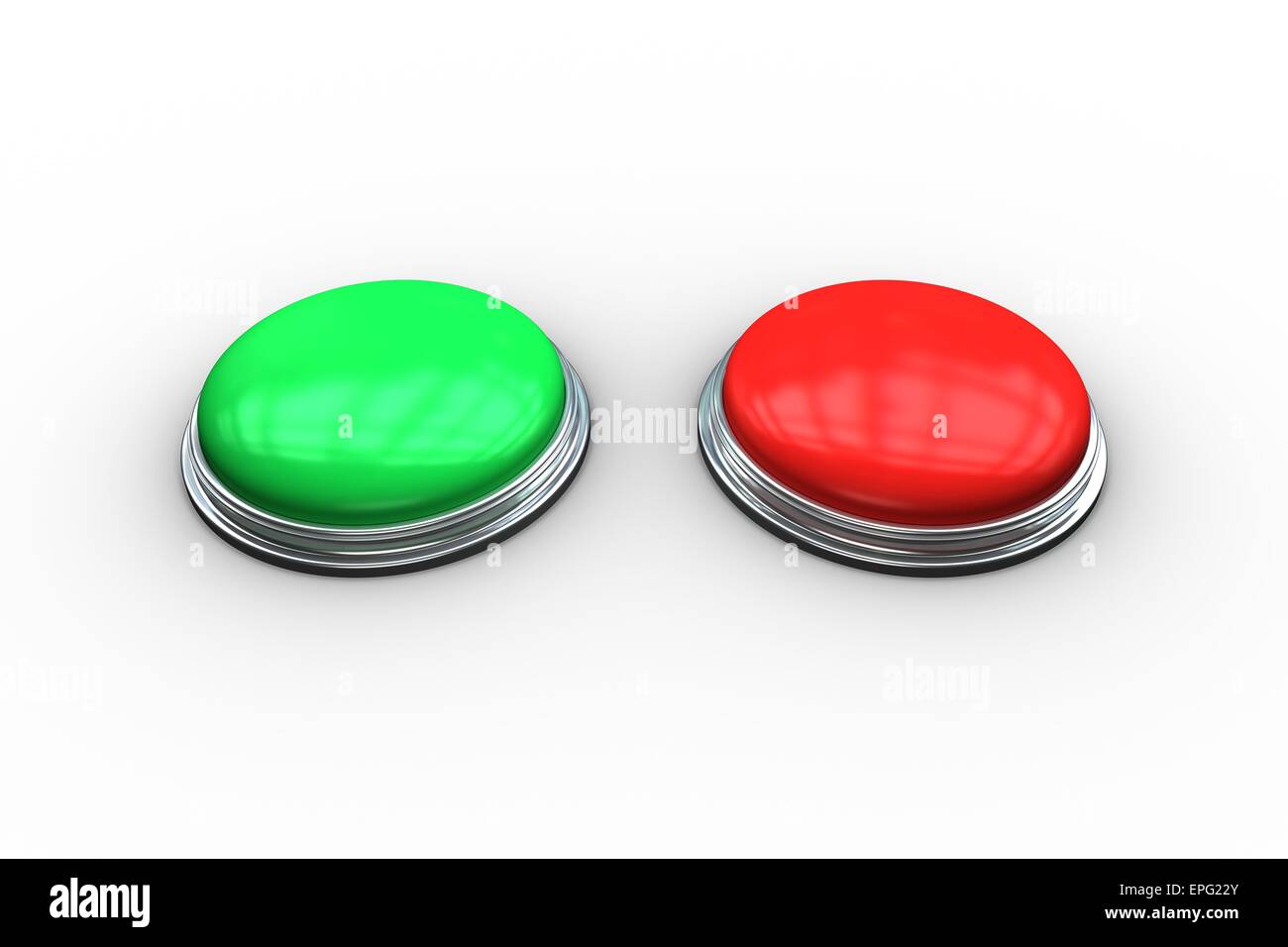Red and green push buttons Stock Photo - Alamy