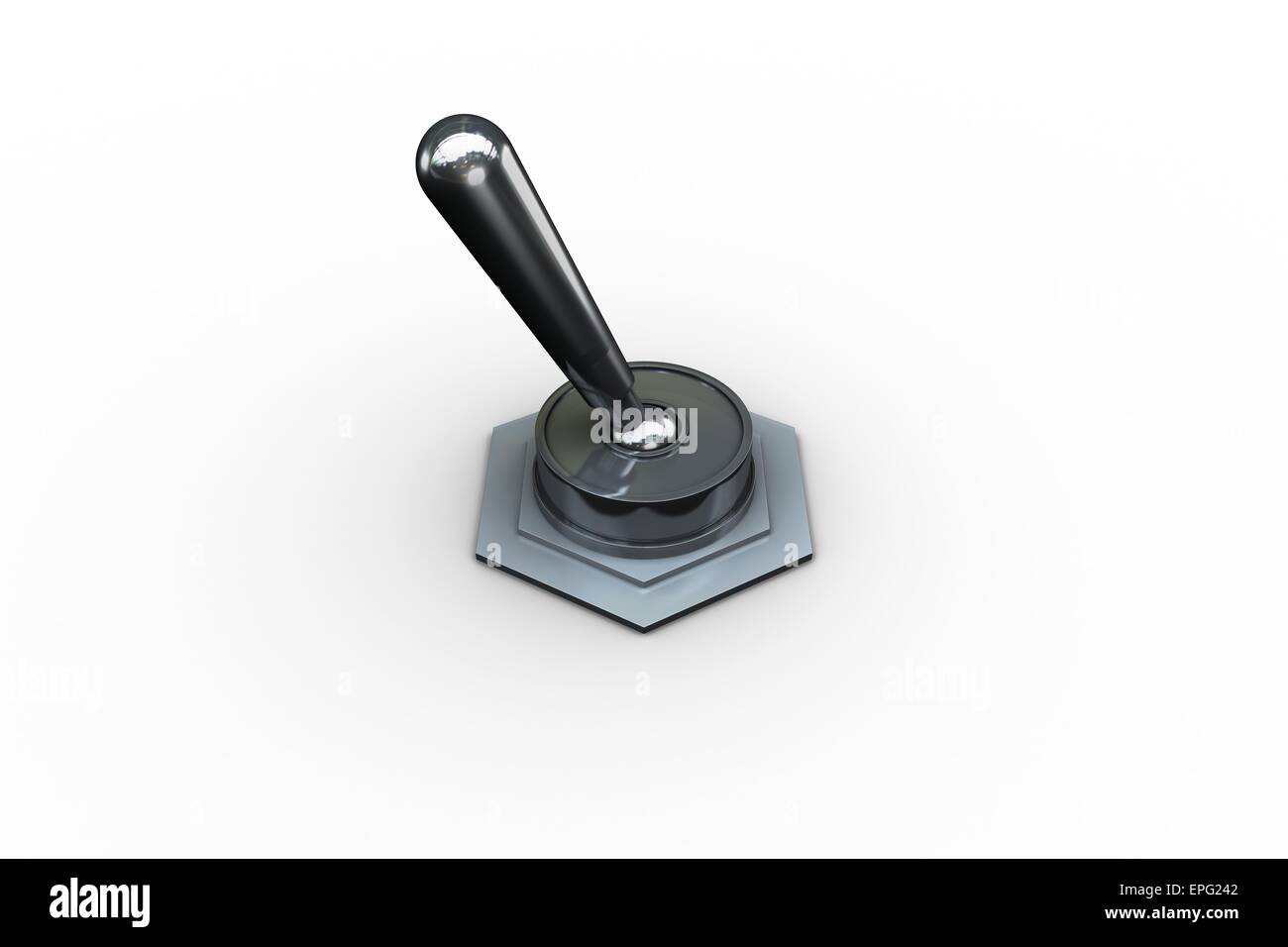 Digitally generated metal flip switch Stock Photo - Alamy