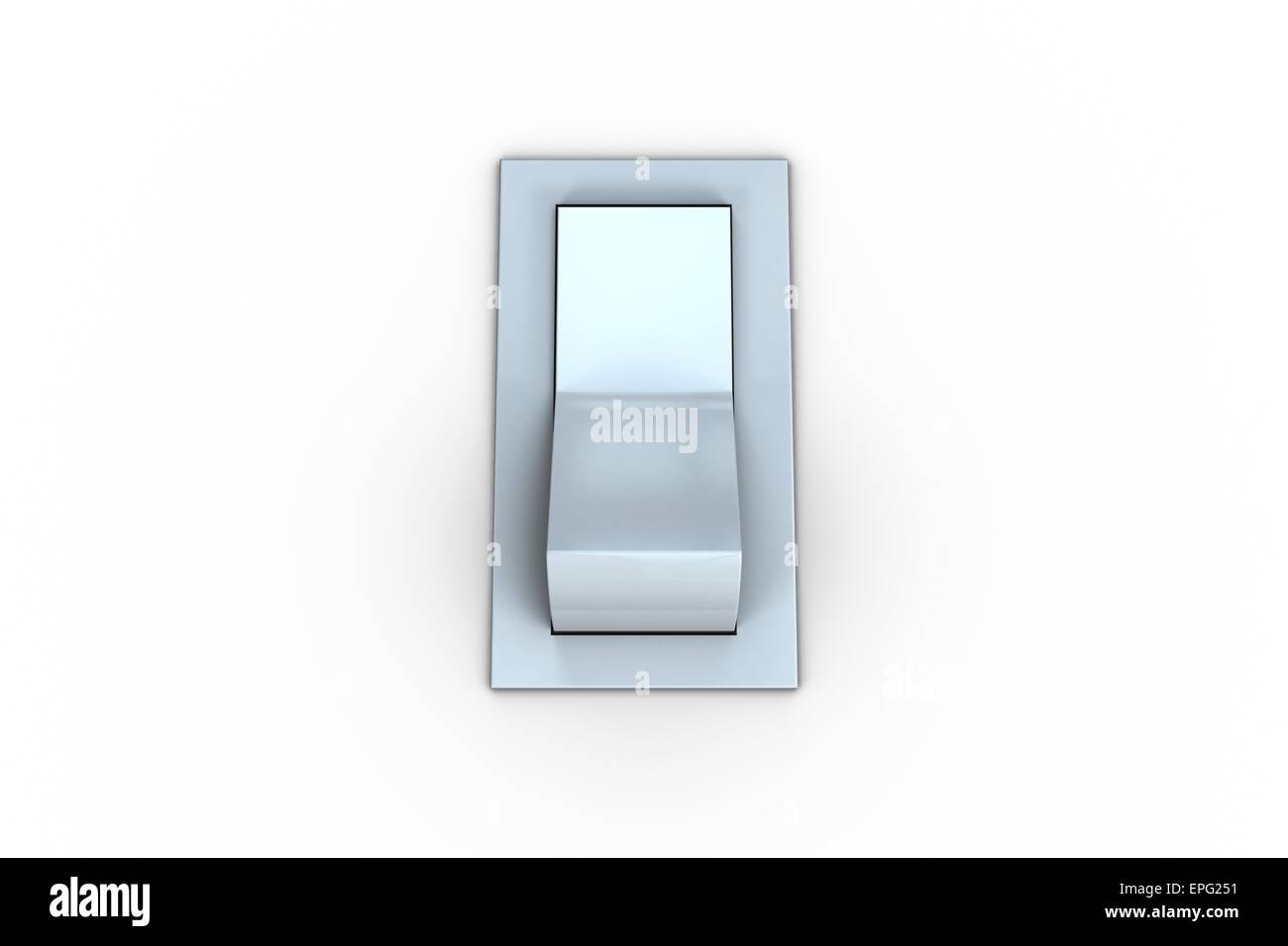 Digitally generated white flip switch Stock Photo - Alamy