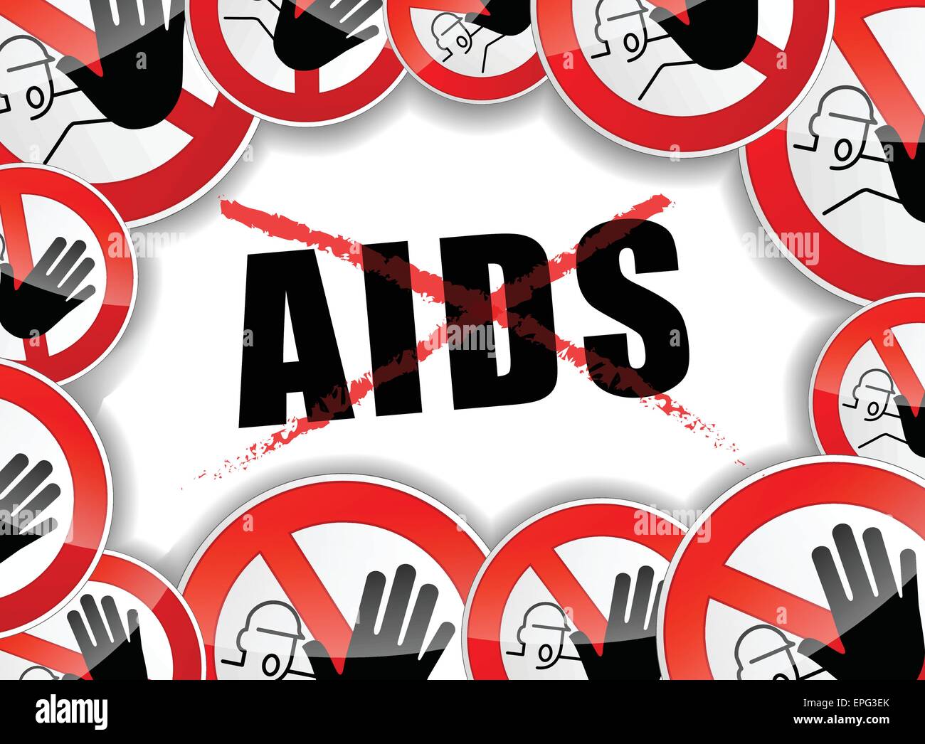 illustration of stop aids design abstract concept Stock Vector Image ...