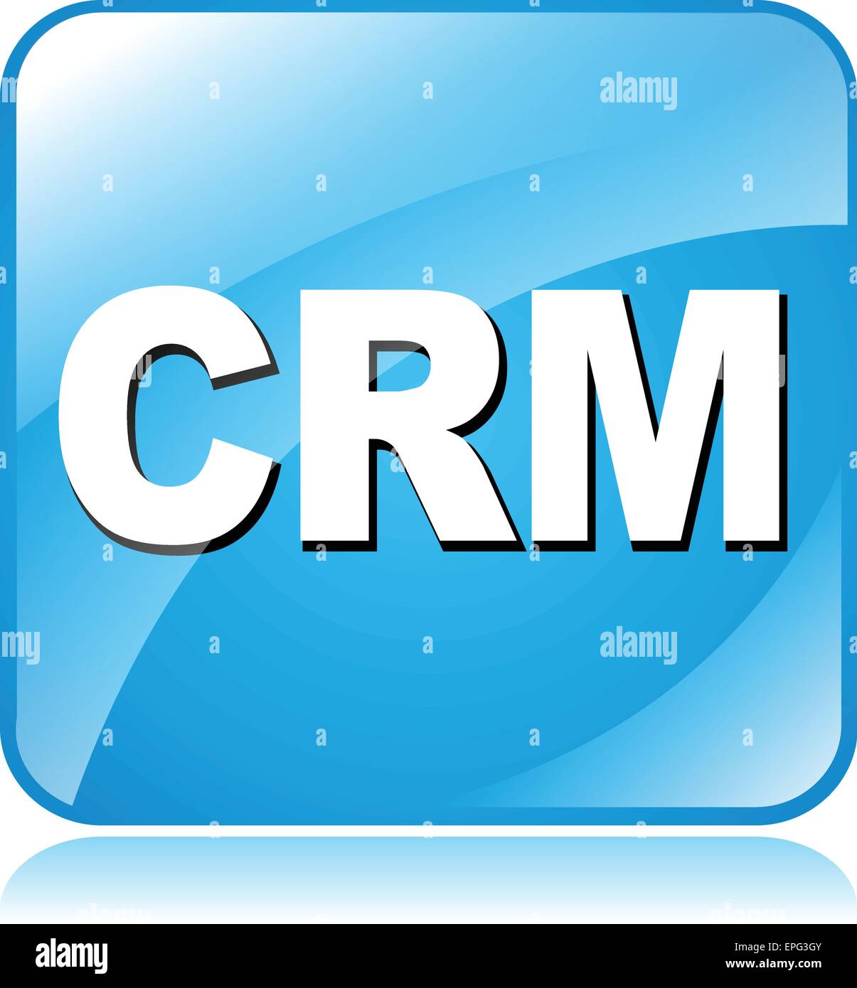 illustration of blue square icon for crm Stock Vector Image & Art - Alamy