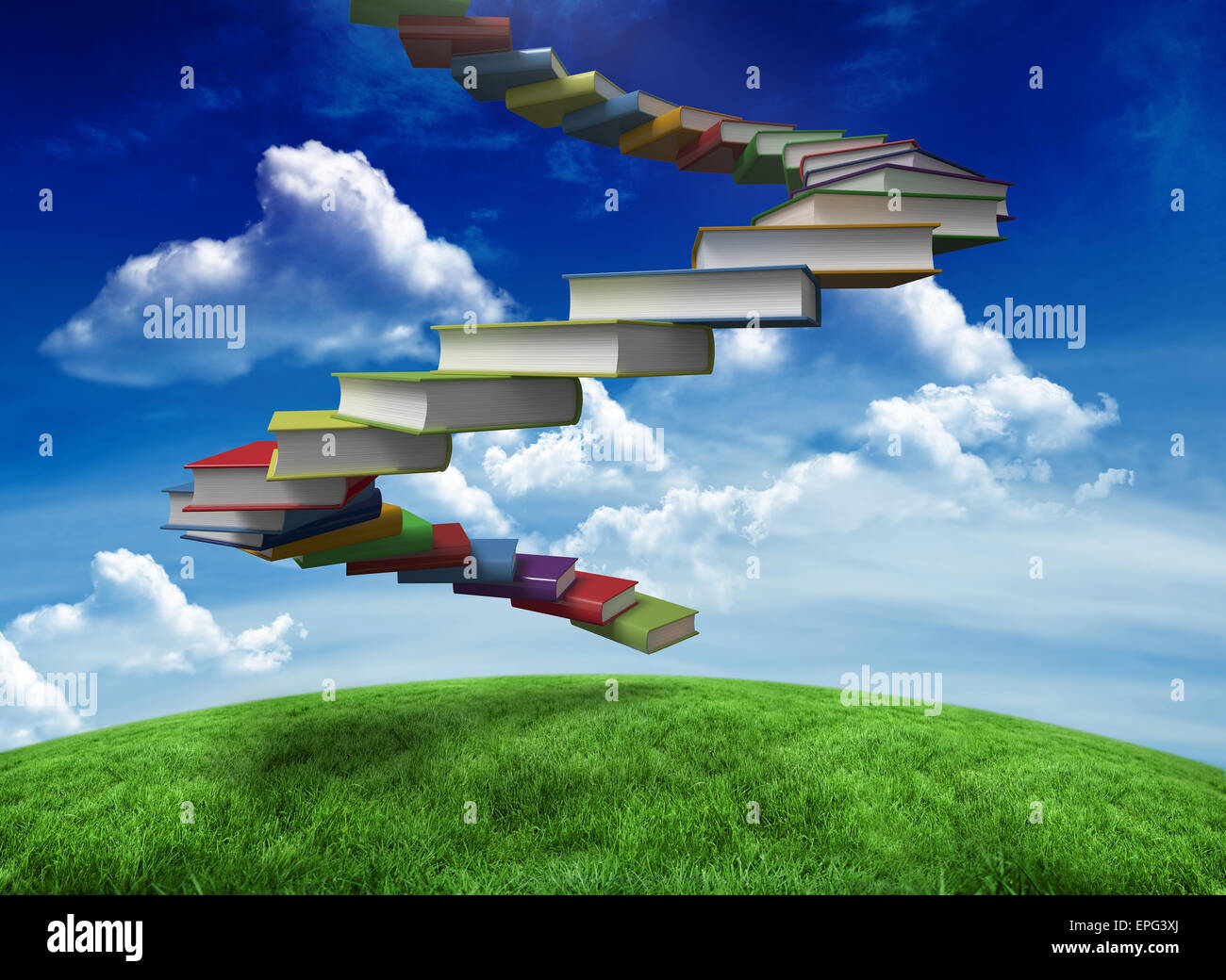 Digital composite pile books hi-res stock photography and images - Alamy