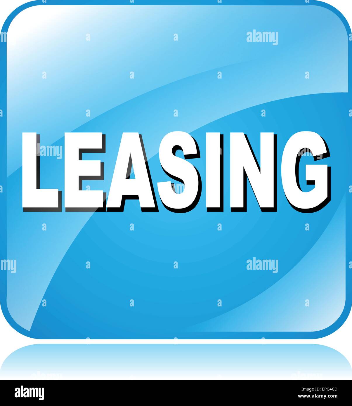 illustration of blue square icon for leasing Stock Vector Image & Art ...