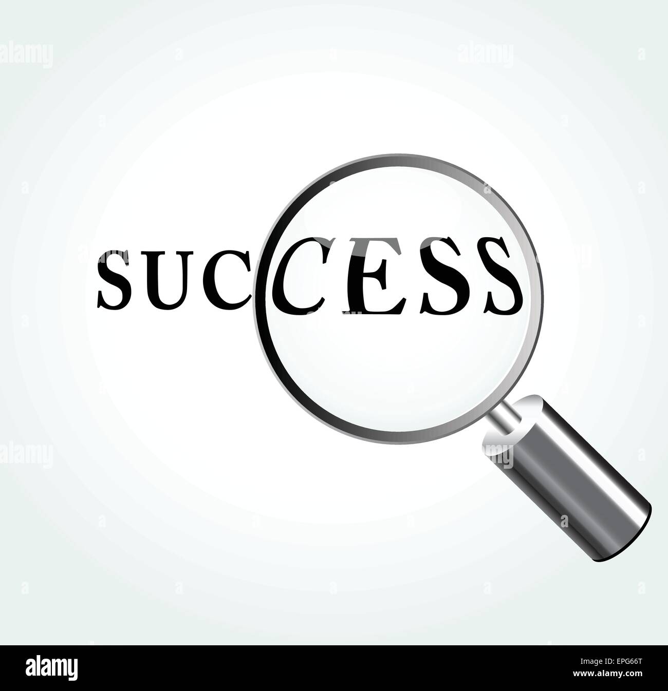 illustration of abstract success concept with magnifying Stock Vector ...