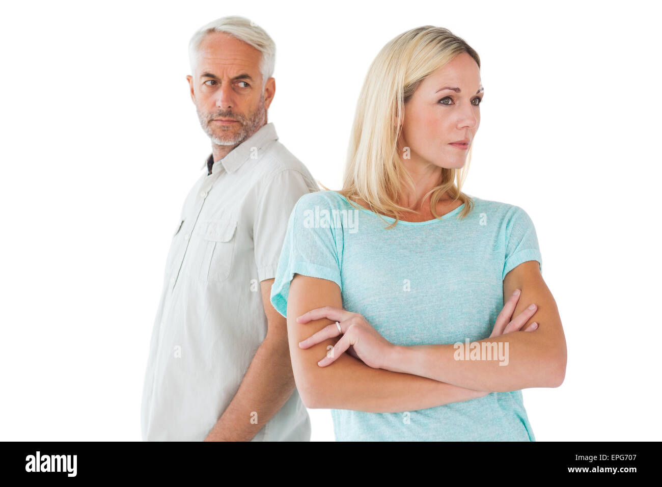 Unhappy couple not speaking to each other Stock Photo - Alamy