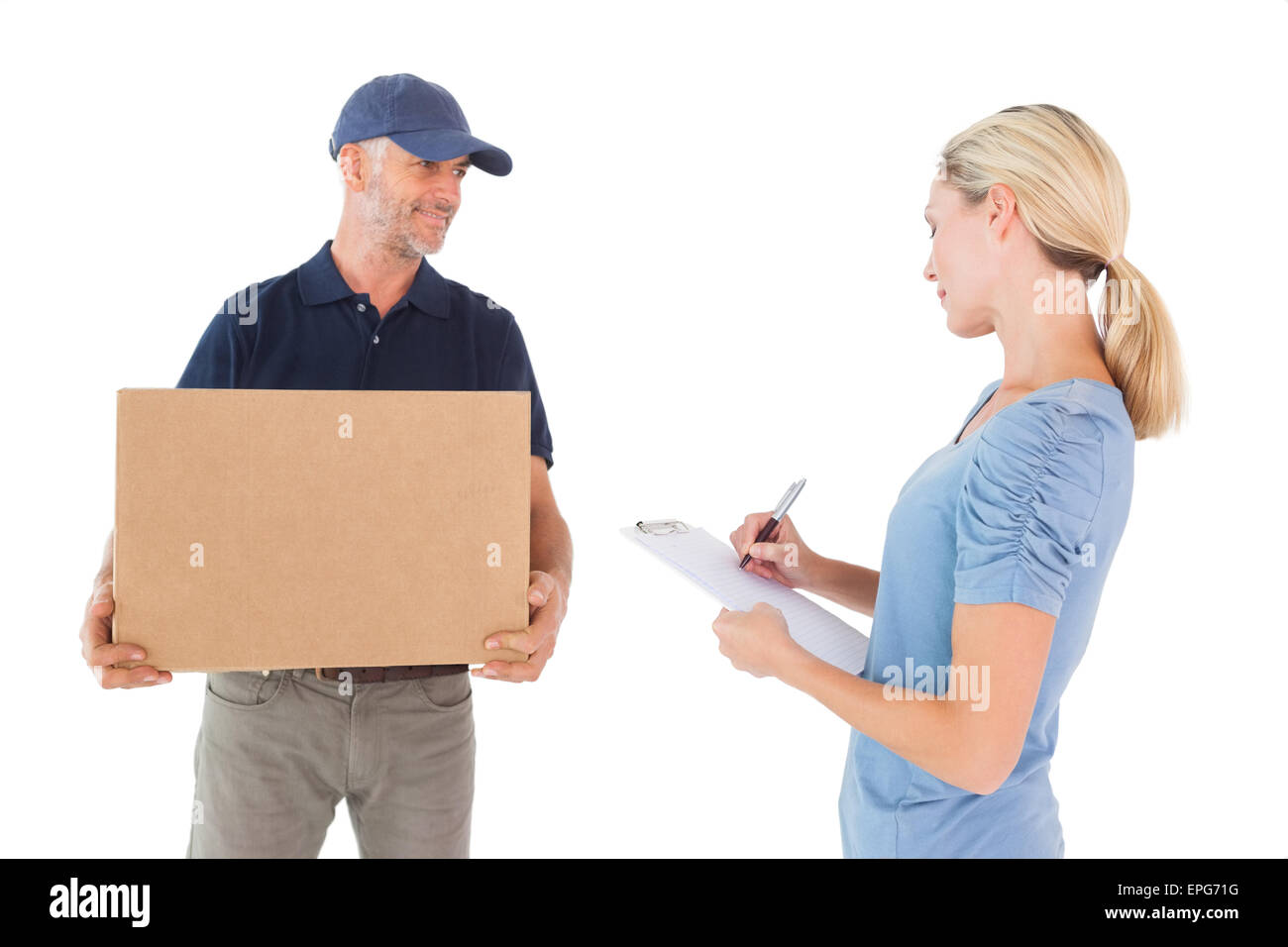 Signing for package Cut Out Stock Images & Pictures - Alamy