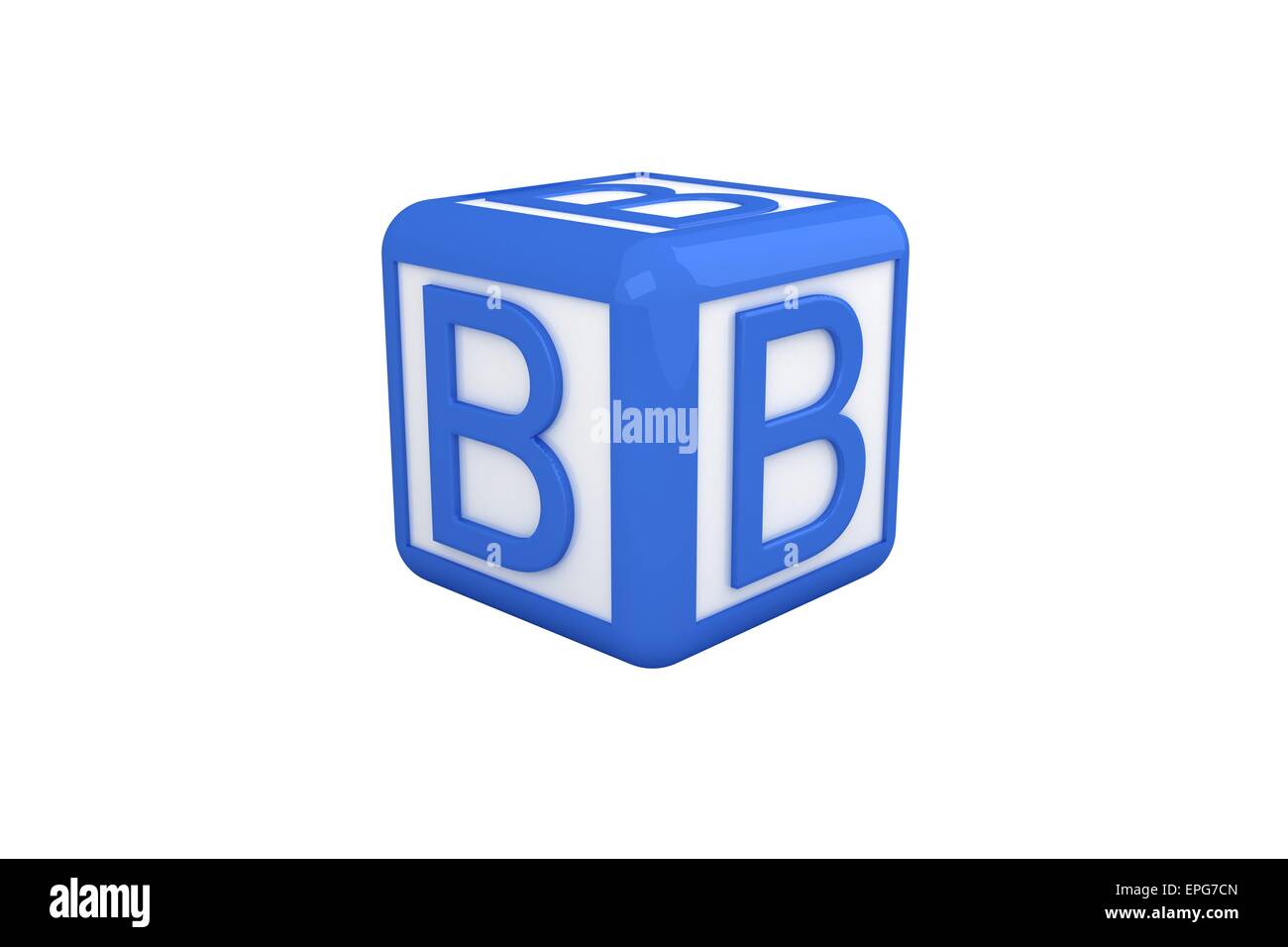 B blue and white block Stock Photo - Alamy