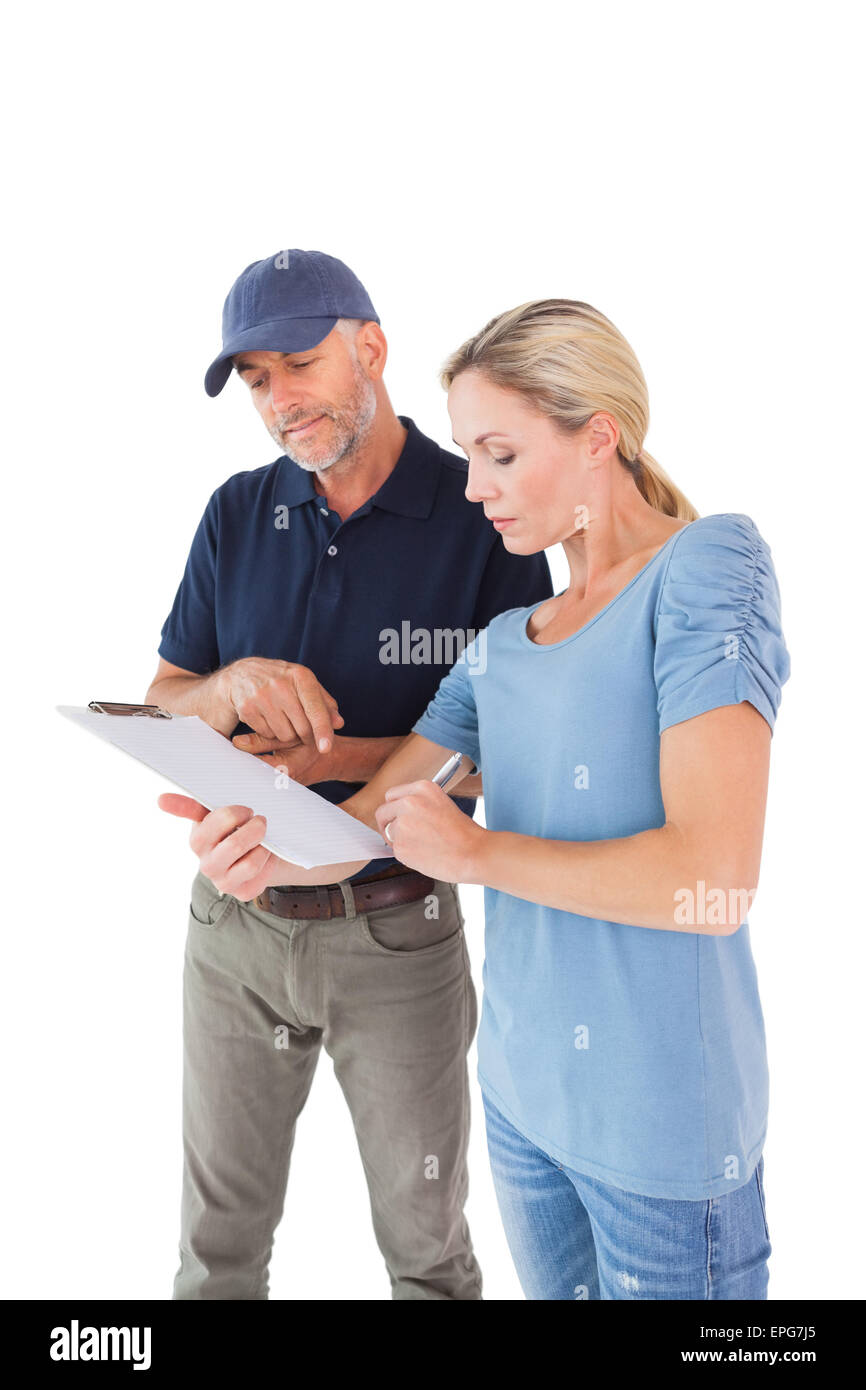 Signing for a delivery hi-res stock photography and images - Alamy
