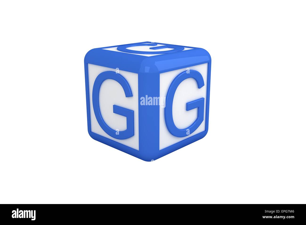 G blue and white block Stock Photo - Alamy