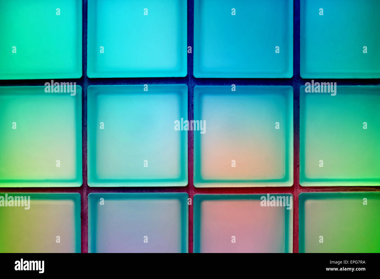 tildes glass block wall - background design Stock Photo - Alamy