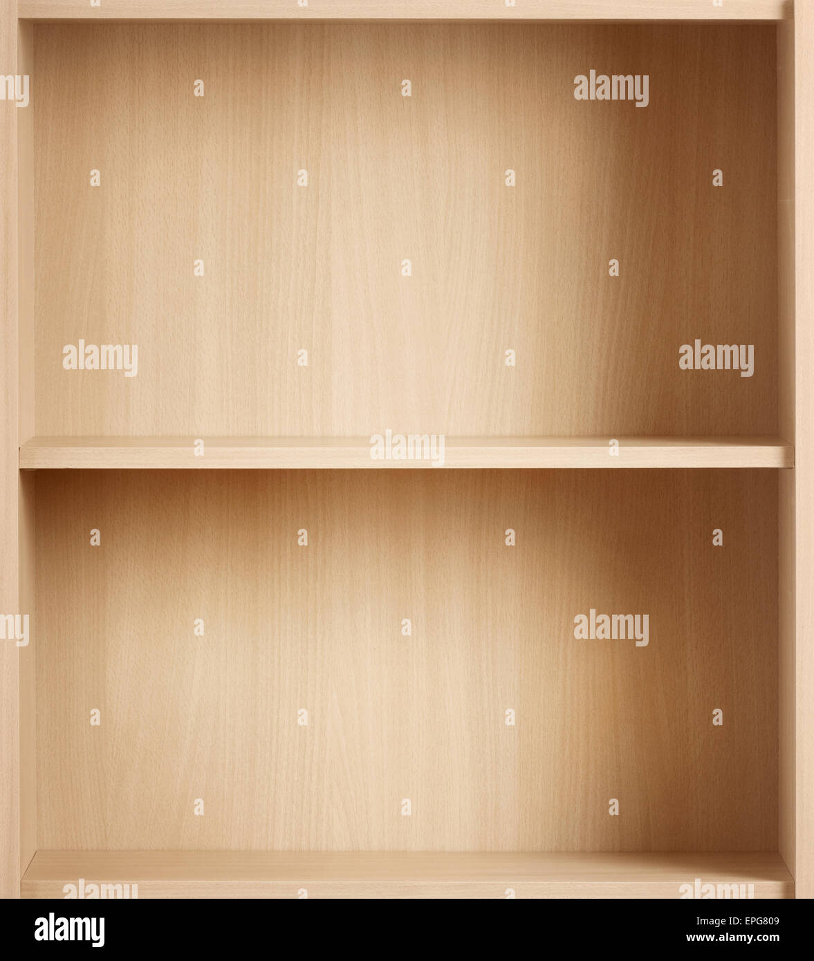 Empty wooden bookcase hi-res stock photography and images - Alamy