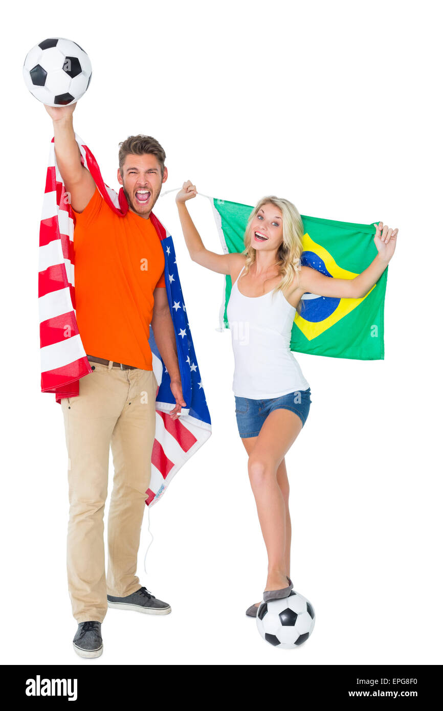 American flag football fan Cut Out Stock Images & Pictures - Alamy