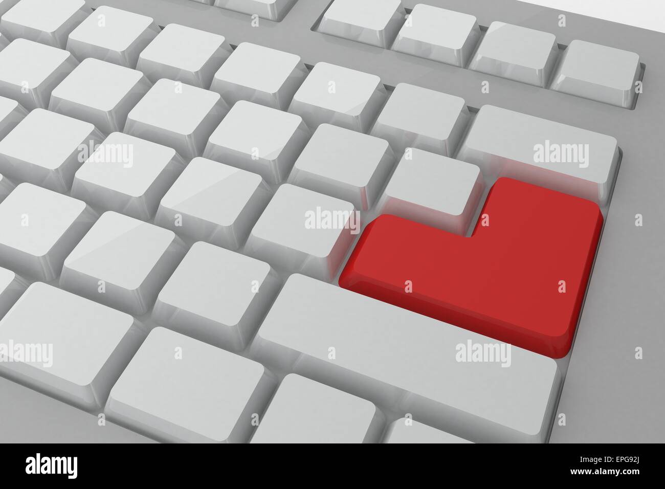 Red enter button on keyboard Stock Photo - Alamy
