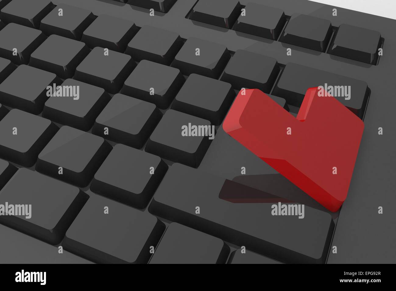 Red enter button on keyboard Stock Photo - Alamy