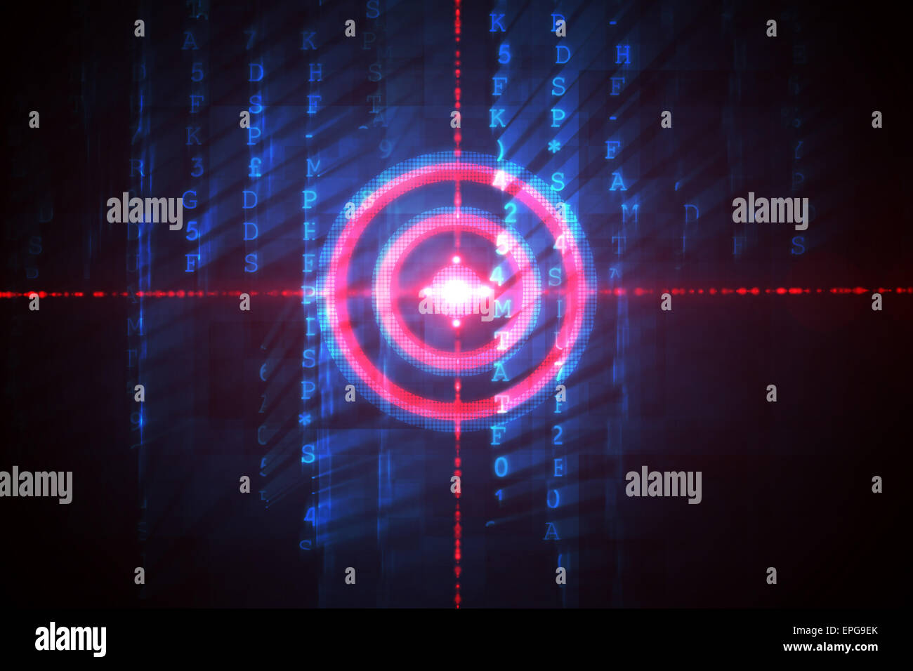 Digital target over computing matrix Stock Photo - Alamy