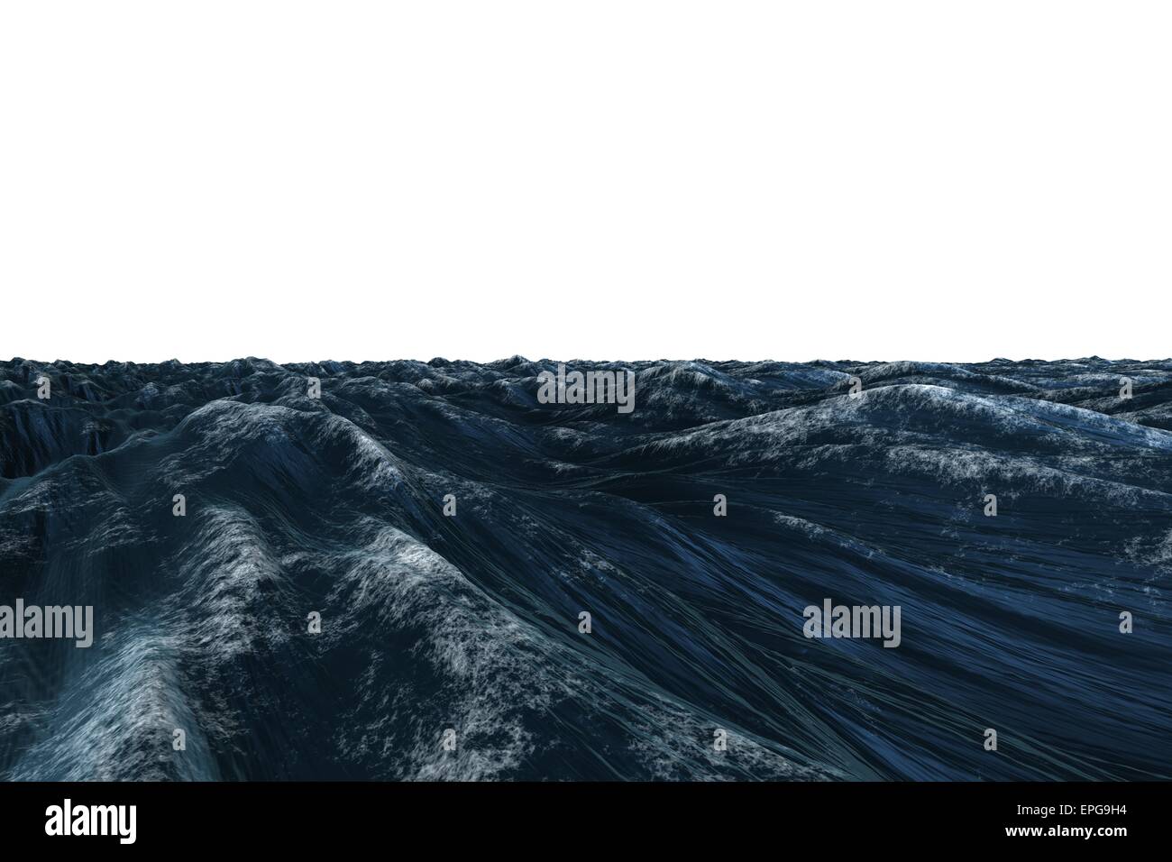 Digitally generated graphic Rough blue ocean Stock Photo - Alamy