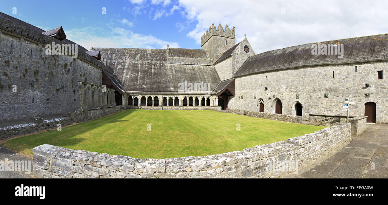 Courtyard of the Holycross Abbey Stock Photo - Alamy