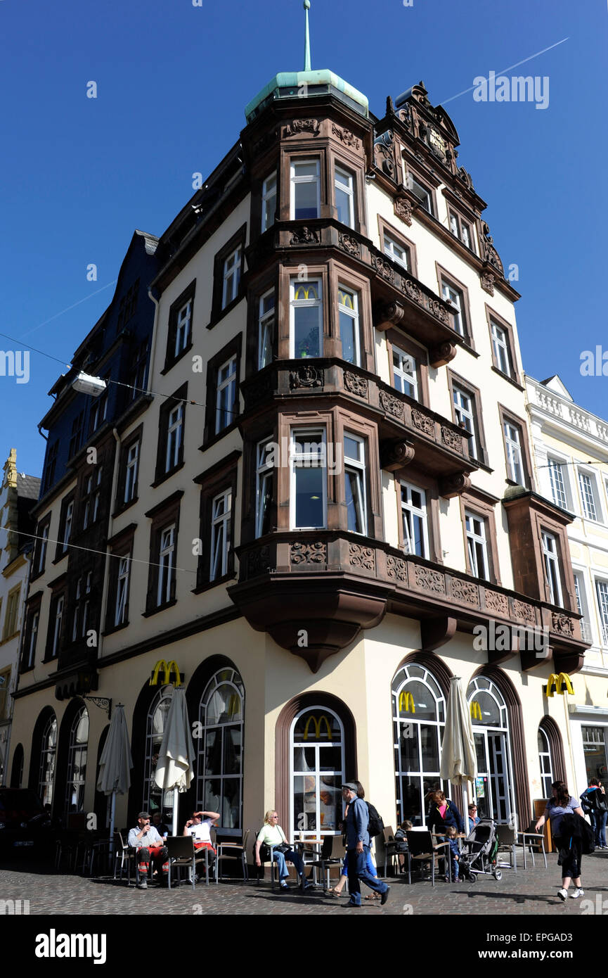 Trier,Treves,McDonalds restaurant,Hauptmark,old town,pedestrian zone ...