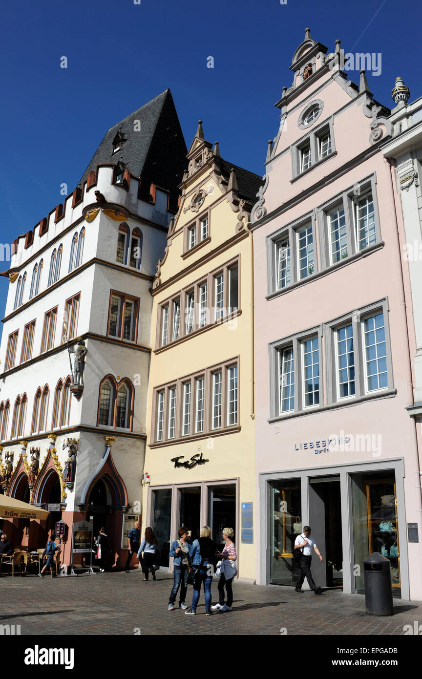 Trier,Treves,Steipe house,Hauptmark,old town,pedestrian zone,Rhineland ...