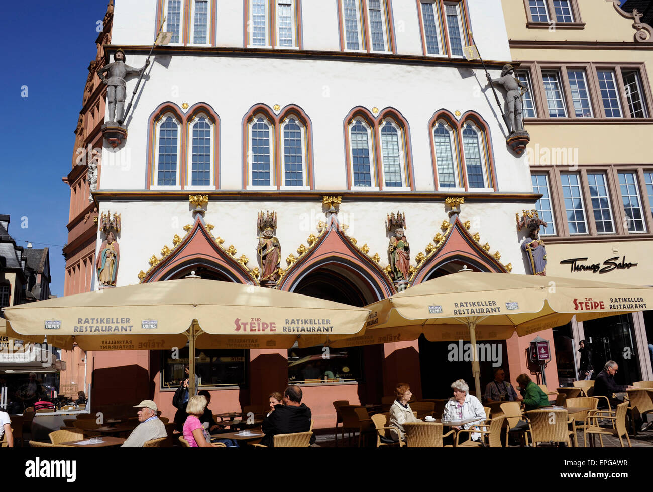 Trier,Treves,Steipe house,Ratikeller restaurant,Hauptmark,old town ...