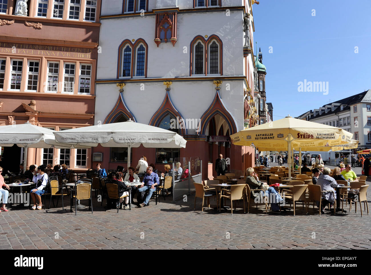Trier,Treves,Steipe house,Ratikeller restaurant,Hauptmark,old town ...