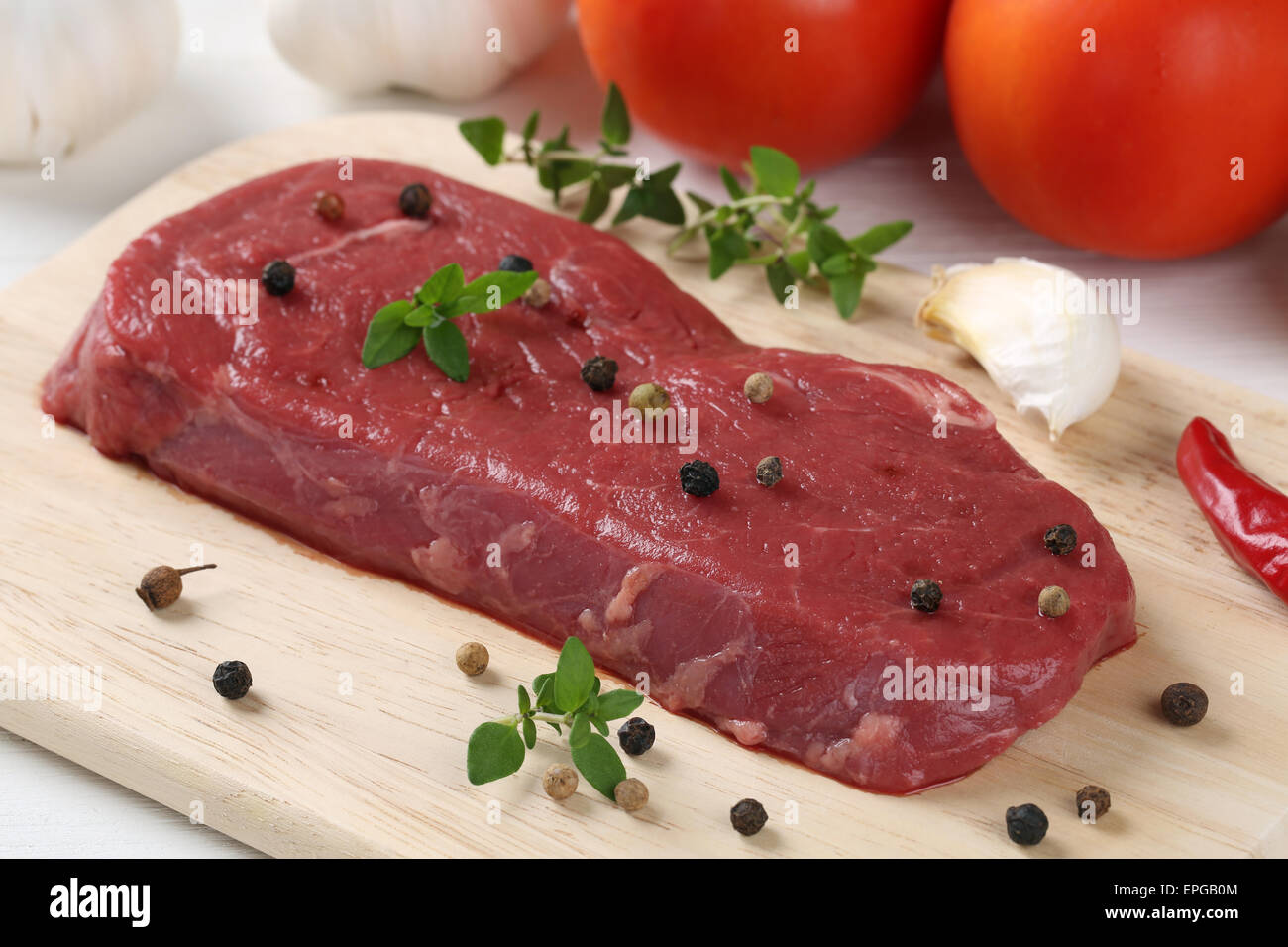 Rohes Rindfleisch Steak Stock Photo - Alamy