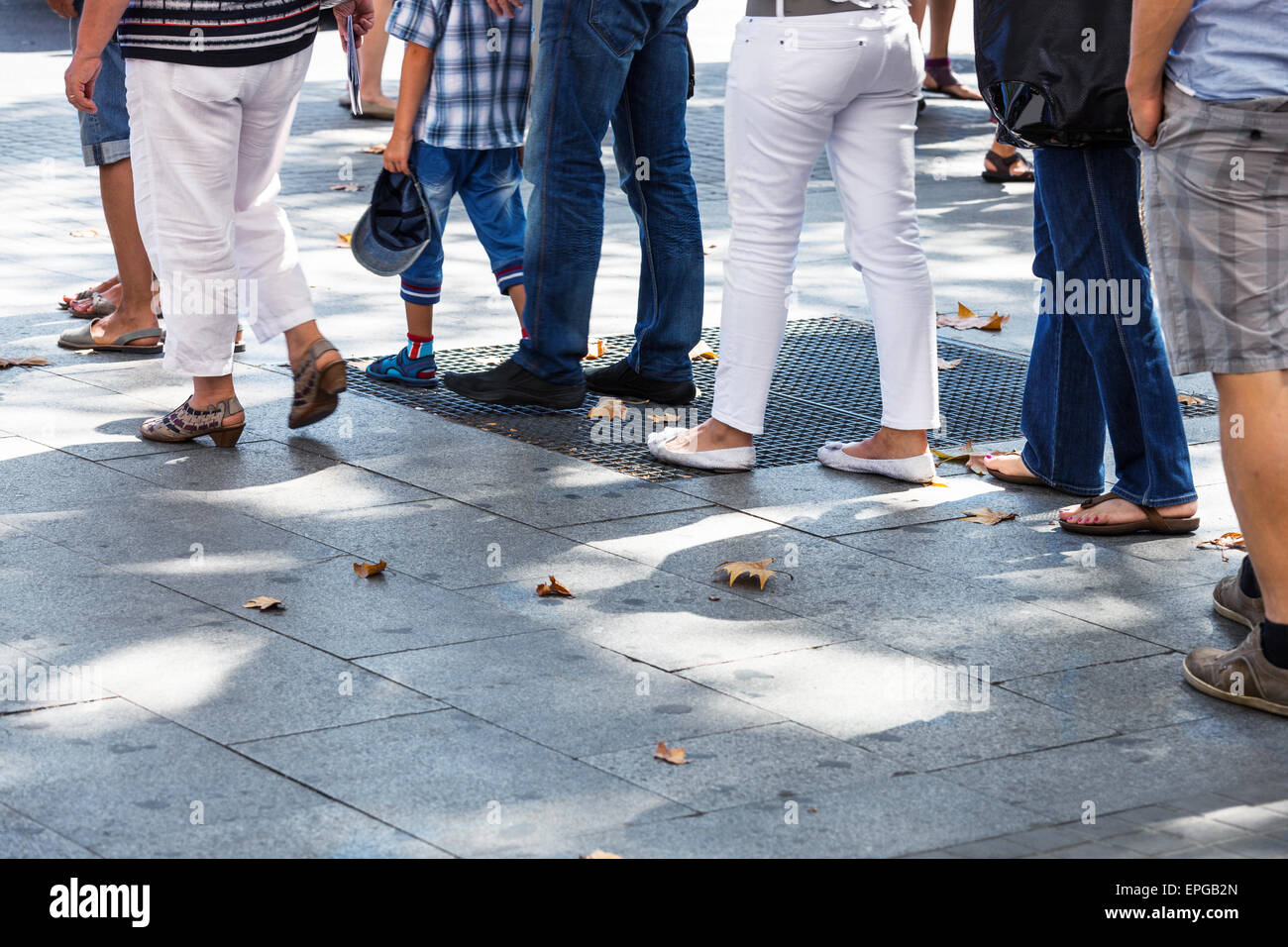 line on the sidewalk Stock Photo - Alamy