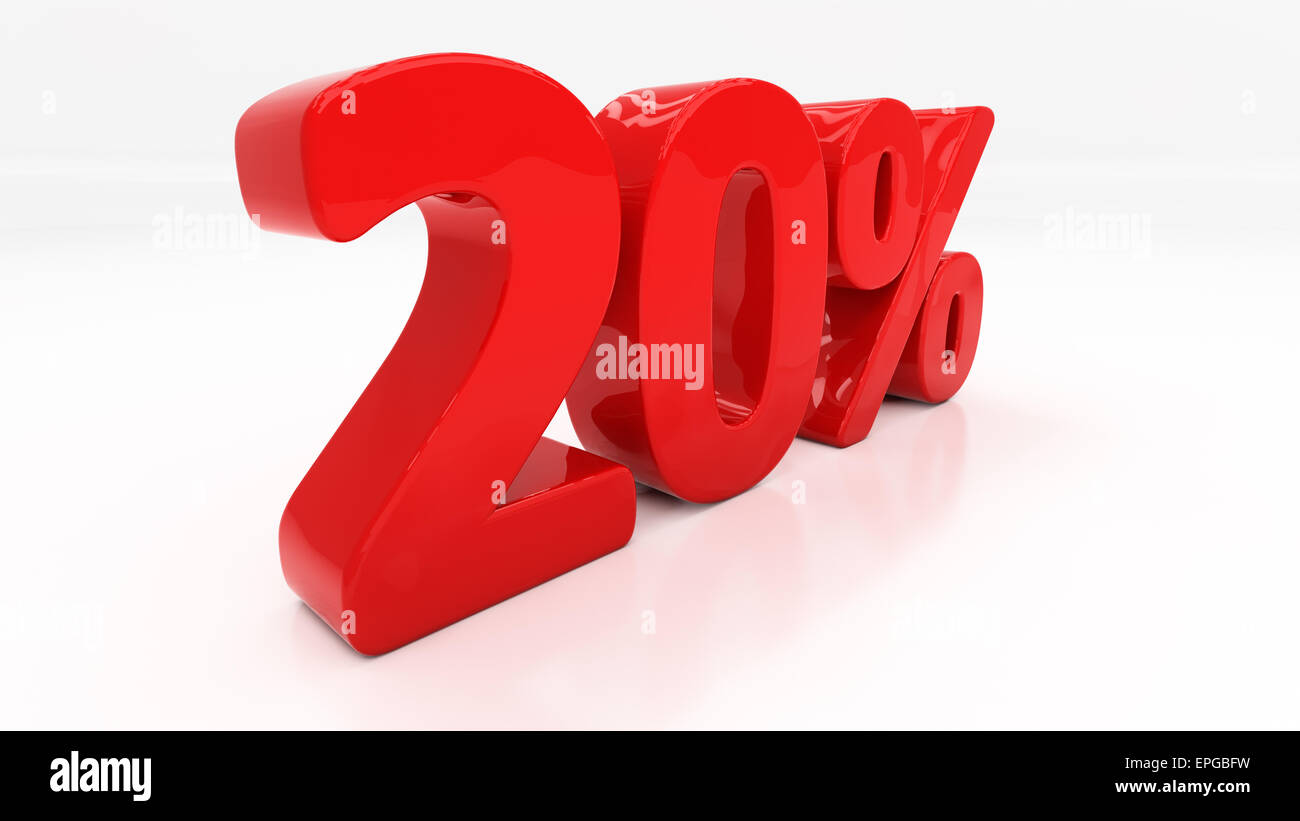 3D twenty percent Stock Photo - Alamy