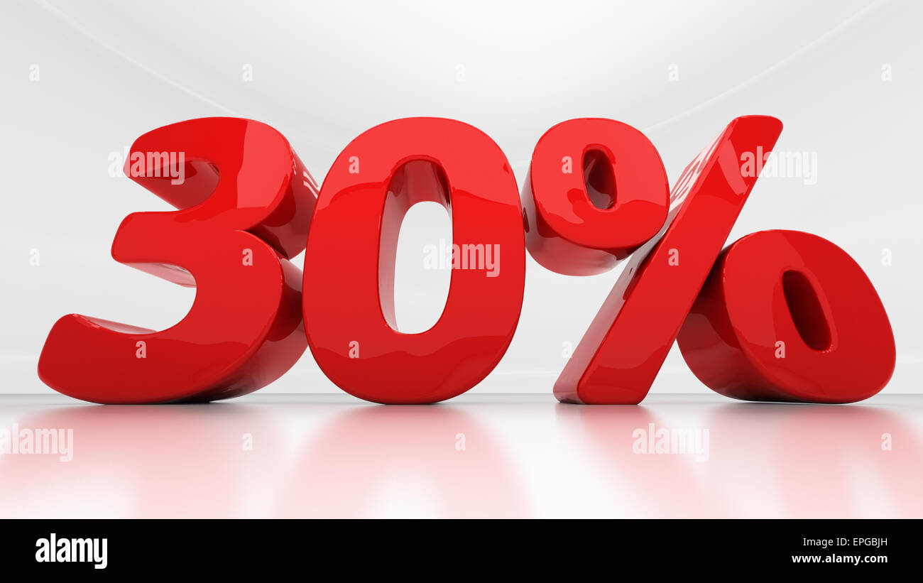 3d thirty percent hi-res stock photography and images - Alamy