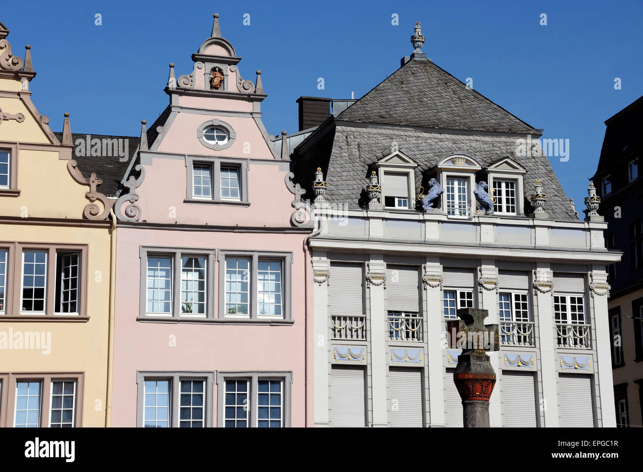 Trier,Treves,Market cross;Hauptmark,old town,pedestrian zone,Rhineland ...