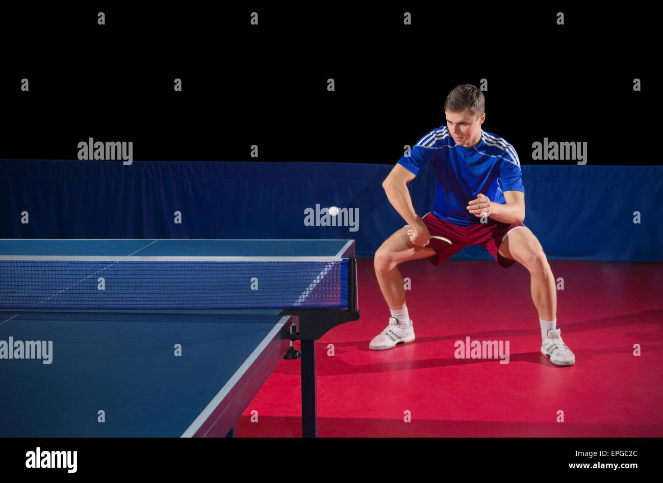 Young man table tennis player (isolated ver Stock Photo - Alamy