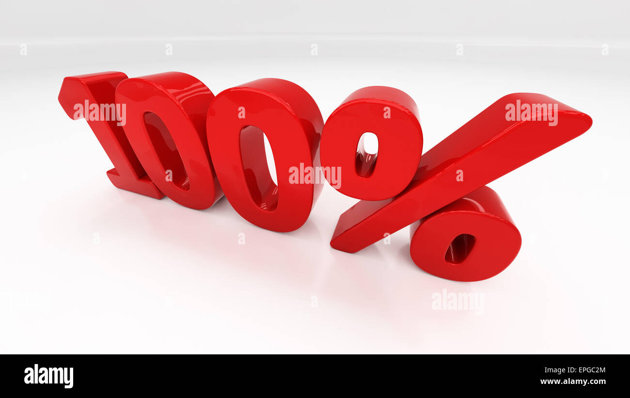 3D one hundred percent Stock Photo - Alamy