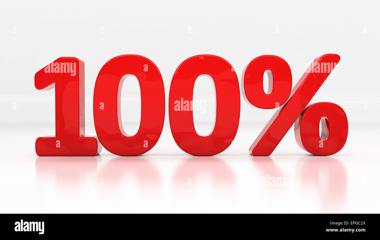 3D one hundred percent Stock Photo - Alamy
