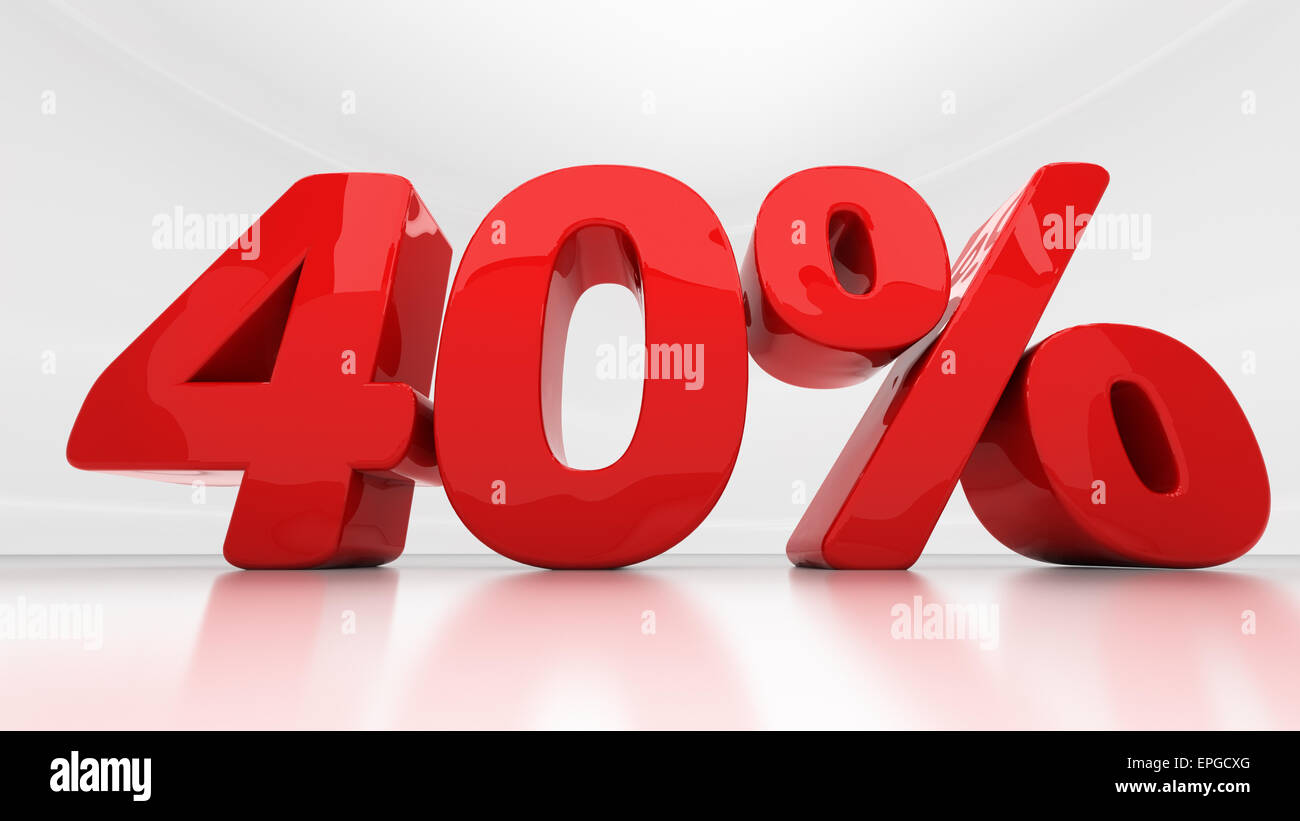 3D forty percent Stock Photo - Alamy