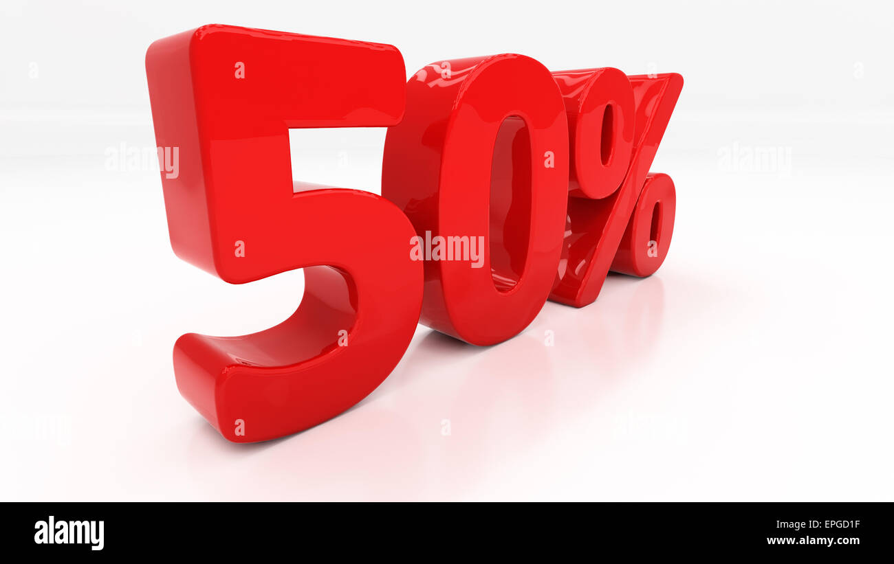 3D fifty percent Stock Photo - Alamy