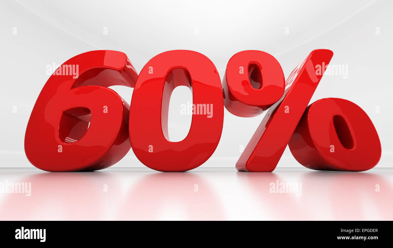 3D sixty percent Stock Photo - Alamy