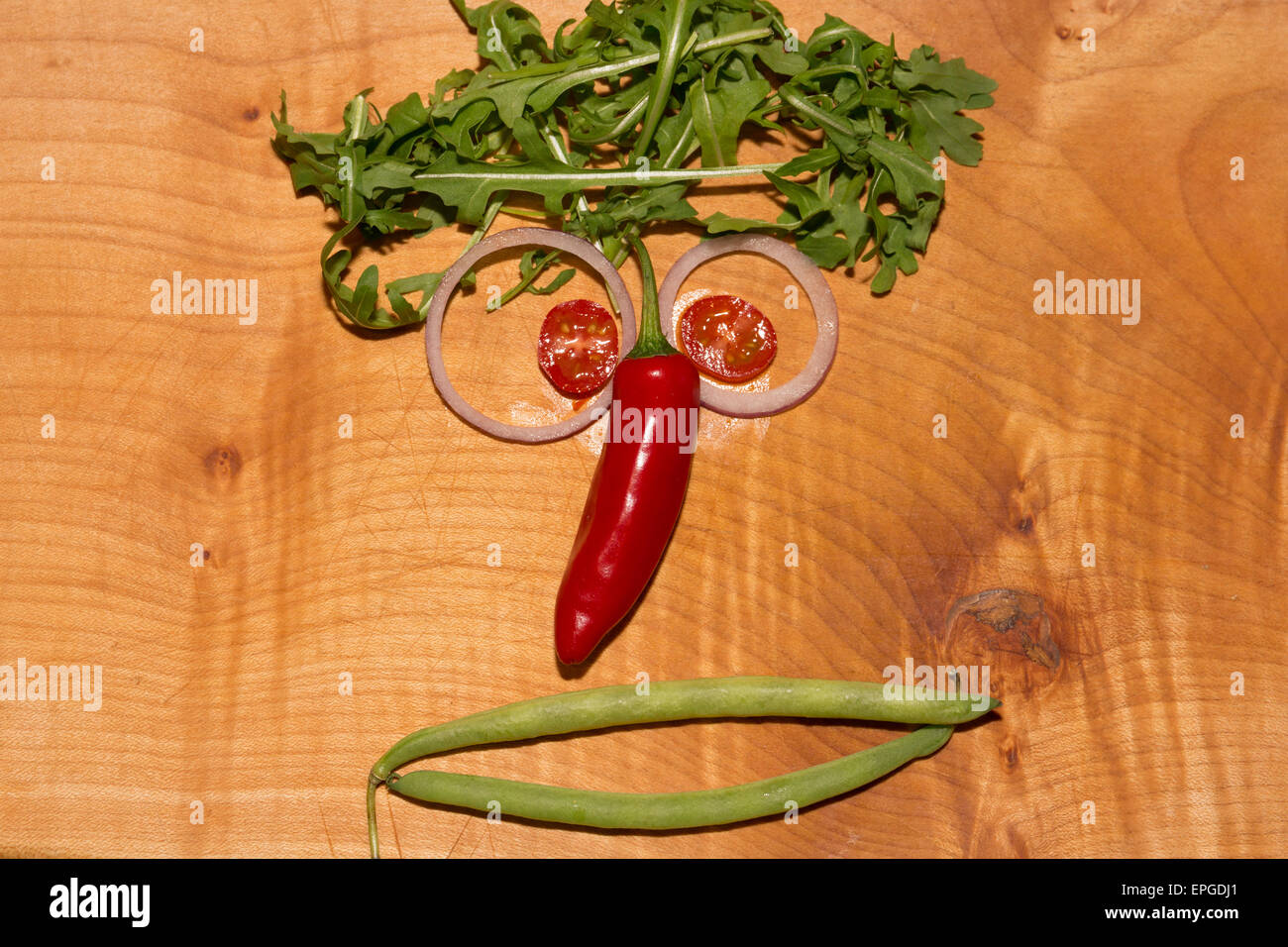 Funny faces with food Stock Photo - Alamy