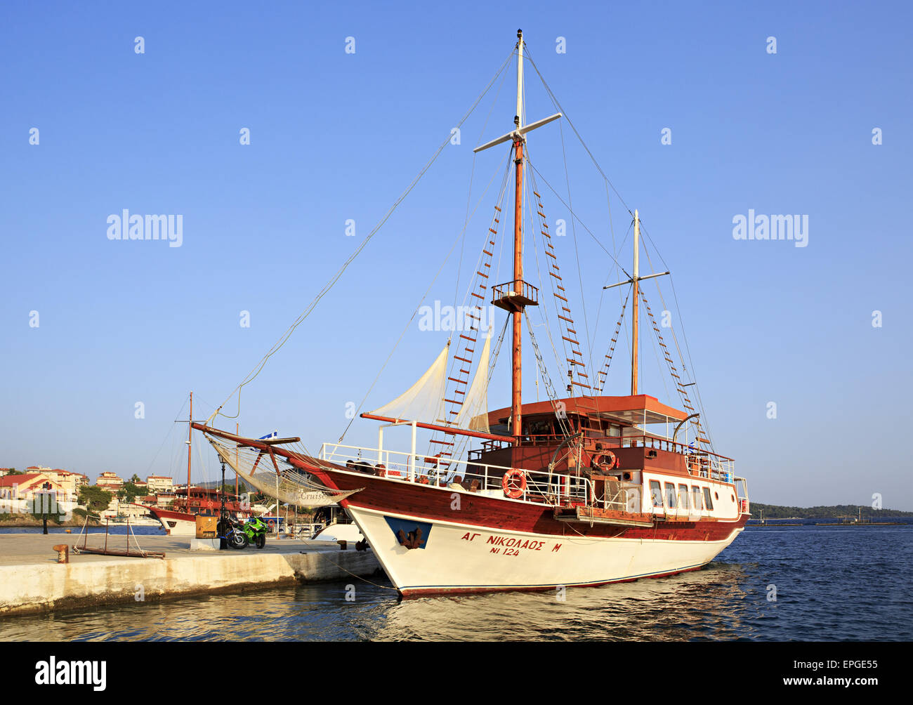Pleasure yacht in the Aegean Sea Stock Photo - Alamy