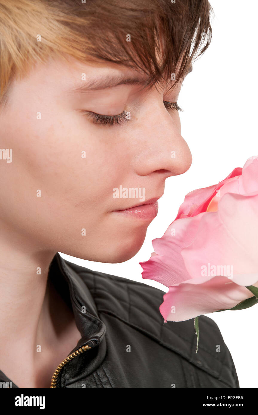 Rose flower love romance woman girl stem hi-res stock photography and ...