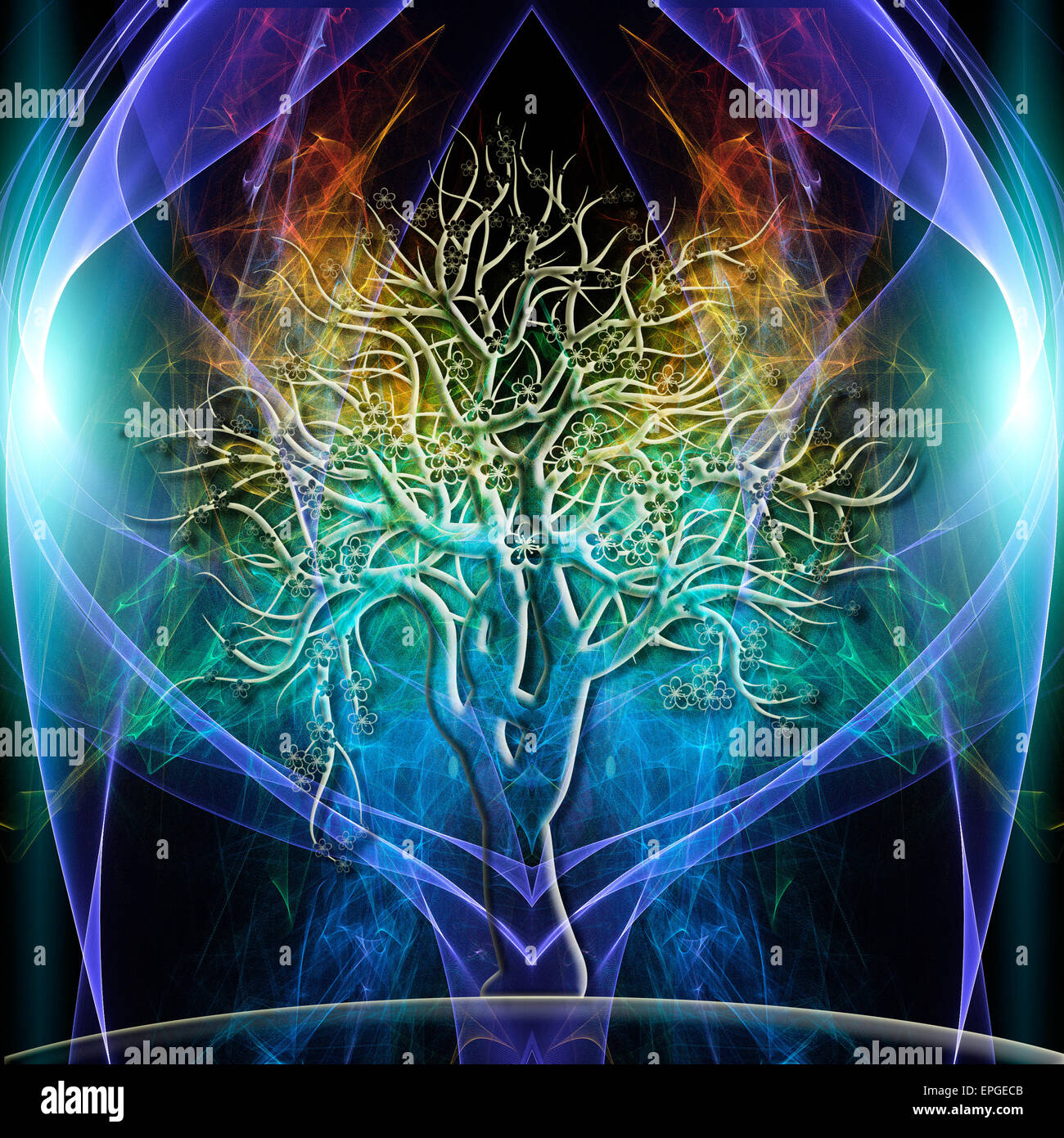 Psychedelic tree hi-res stock photography and images - Alamy