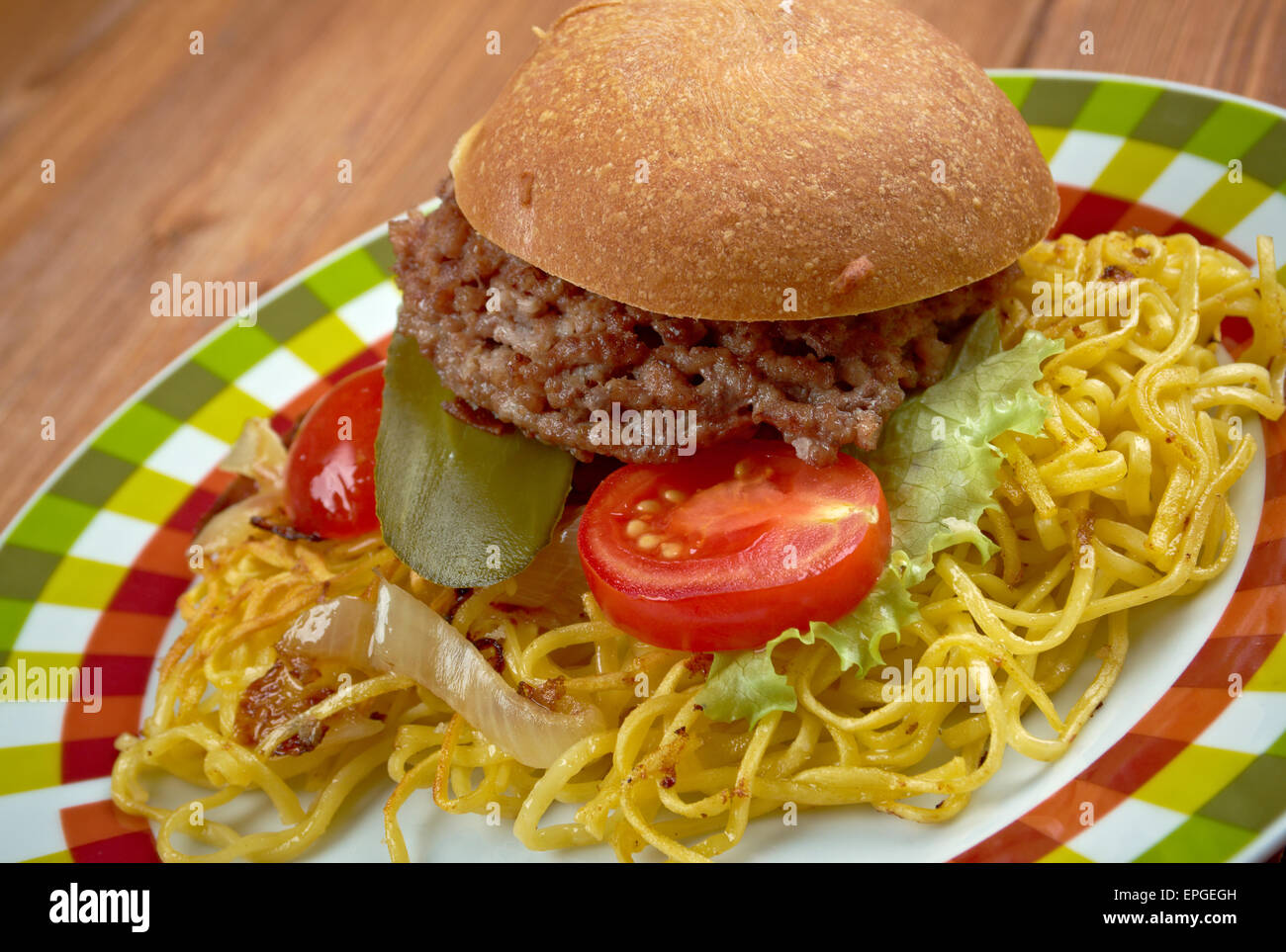 Chow mein sandwich Stock Photo - Alamy