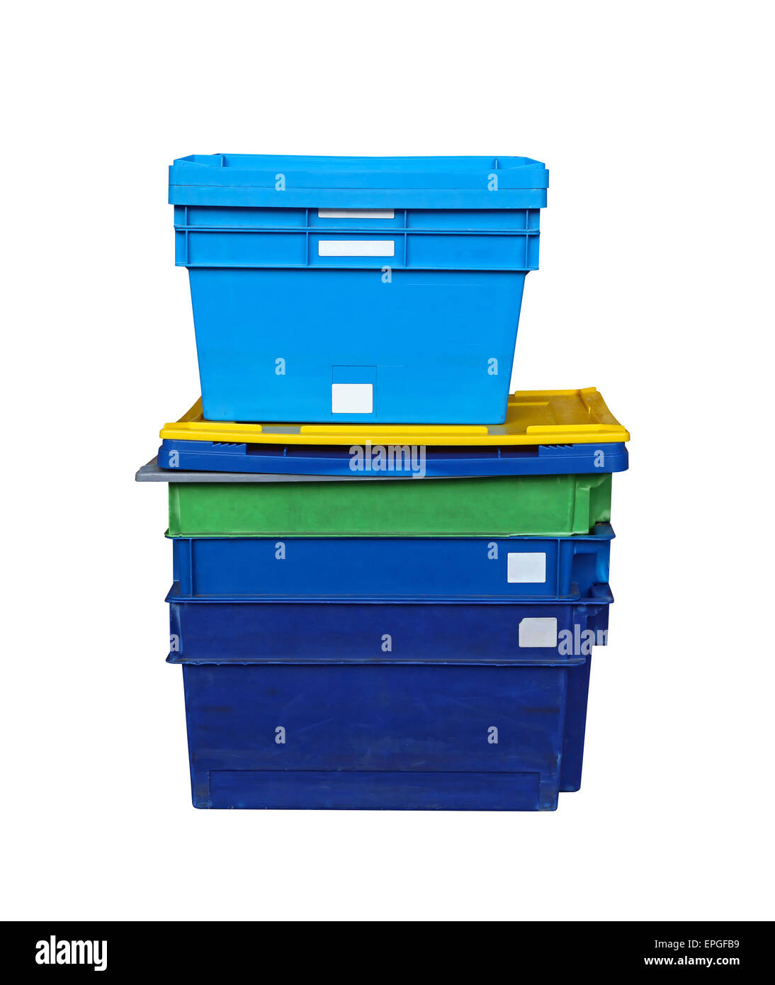 Plastic transport boxes Stock Photo - Alamy