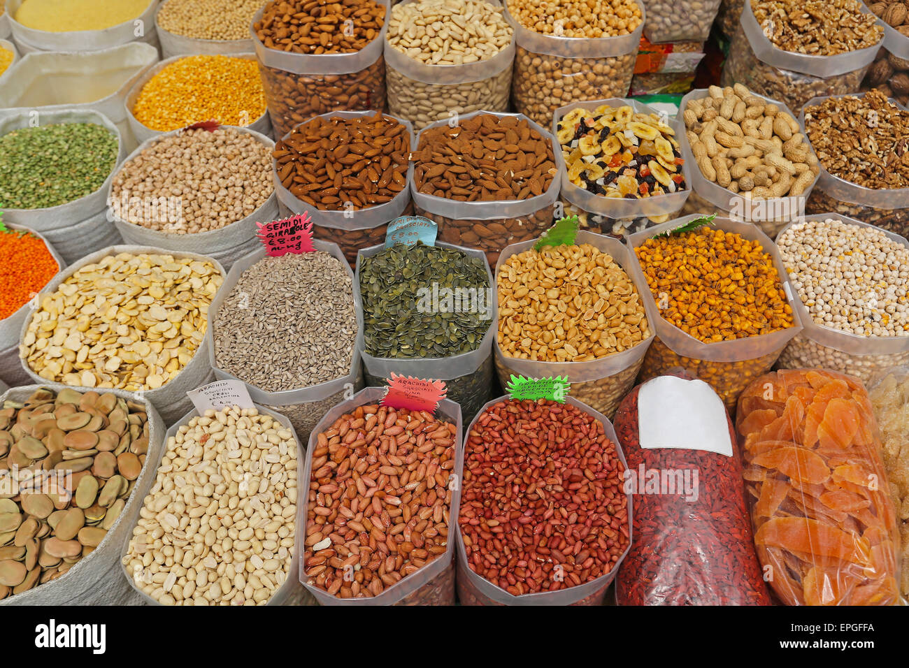Sacks with nuts hi-res stock photography and images - Alamy