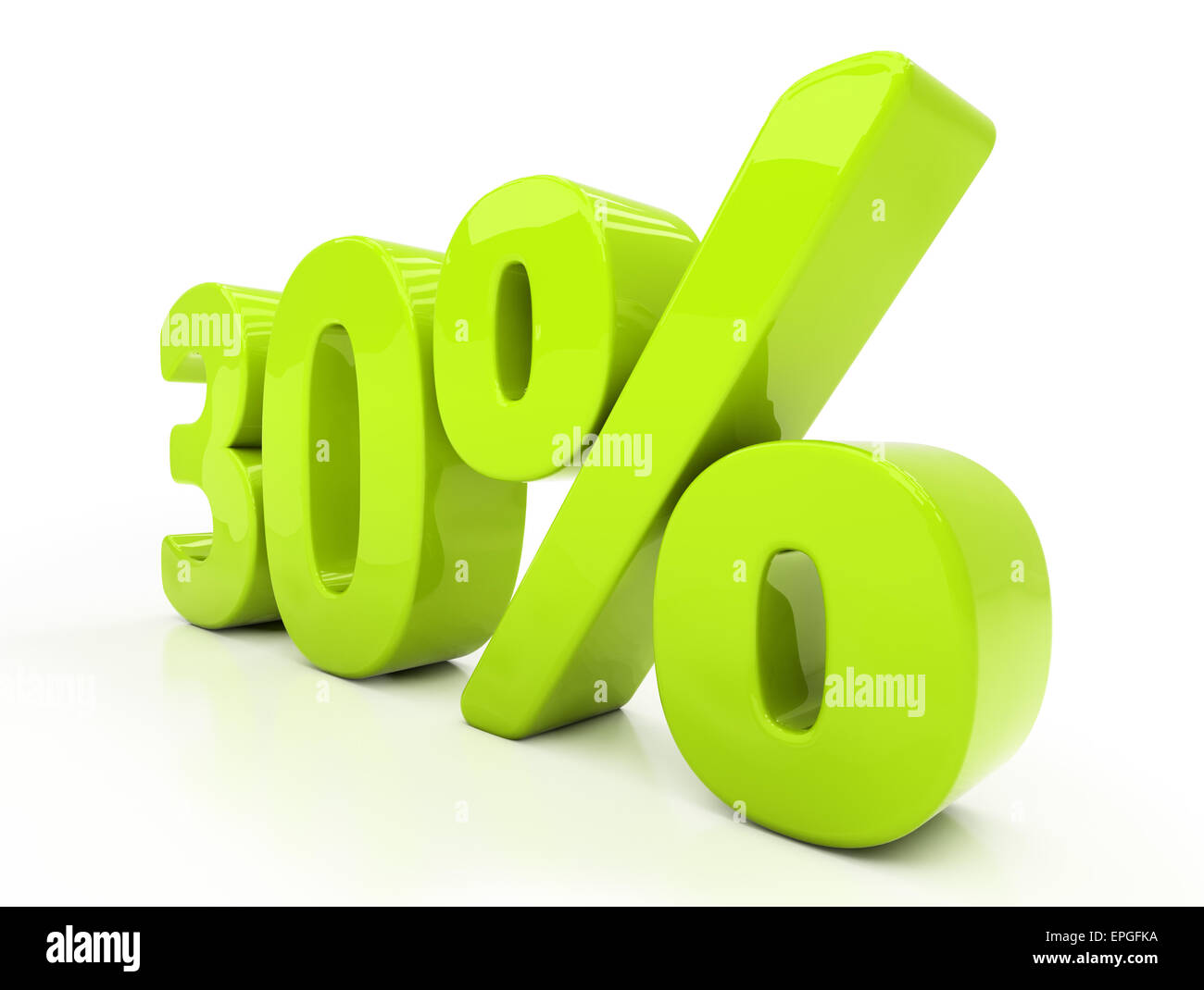 3D thirty percent isolated on white Stock Photo - Alamy