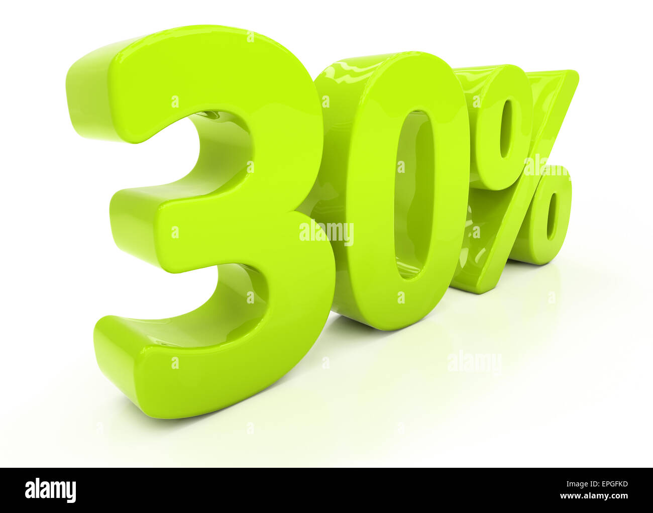 3D thirty percent isolated on white Stock Photo - Alamy