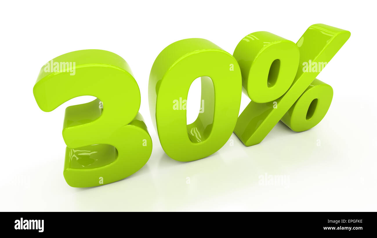 3D thirty percent isolated on white Stock Photo - Alamy