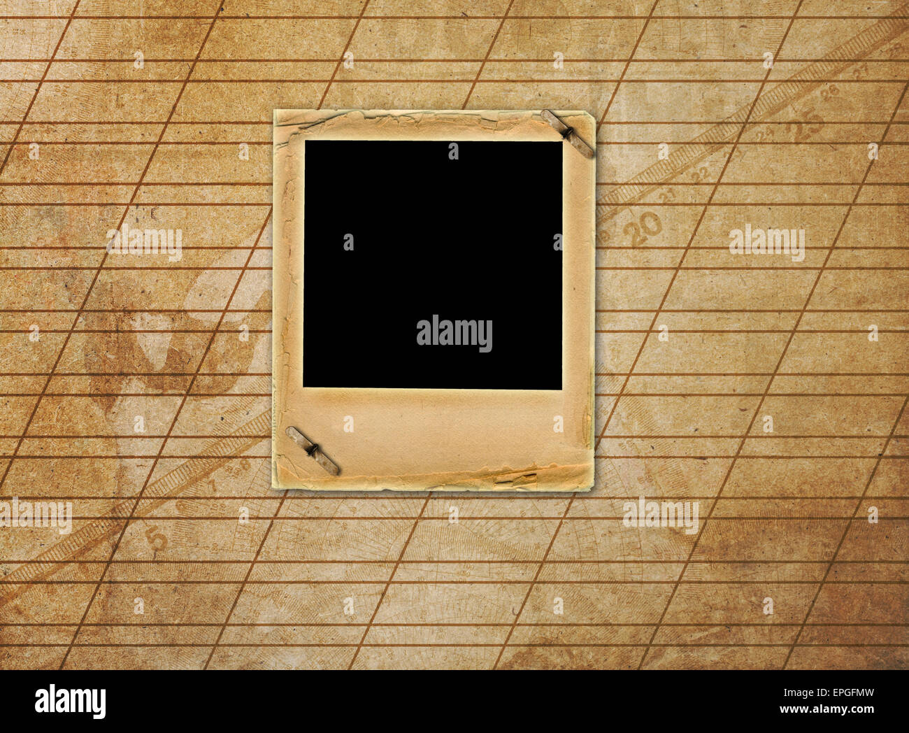 Old paper slides for photos on rusty abstract background Stock Photo ...