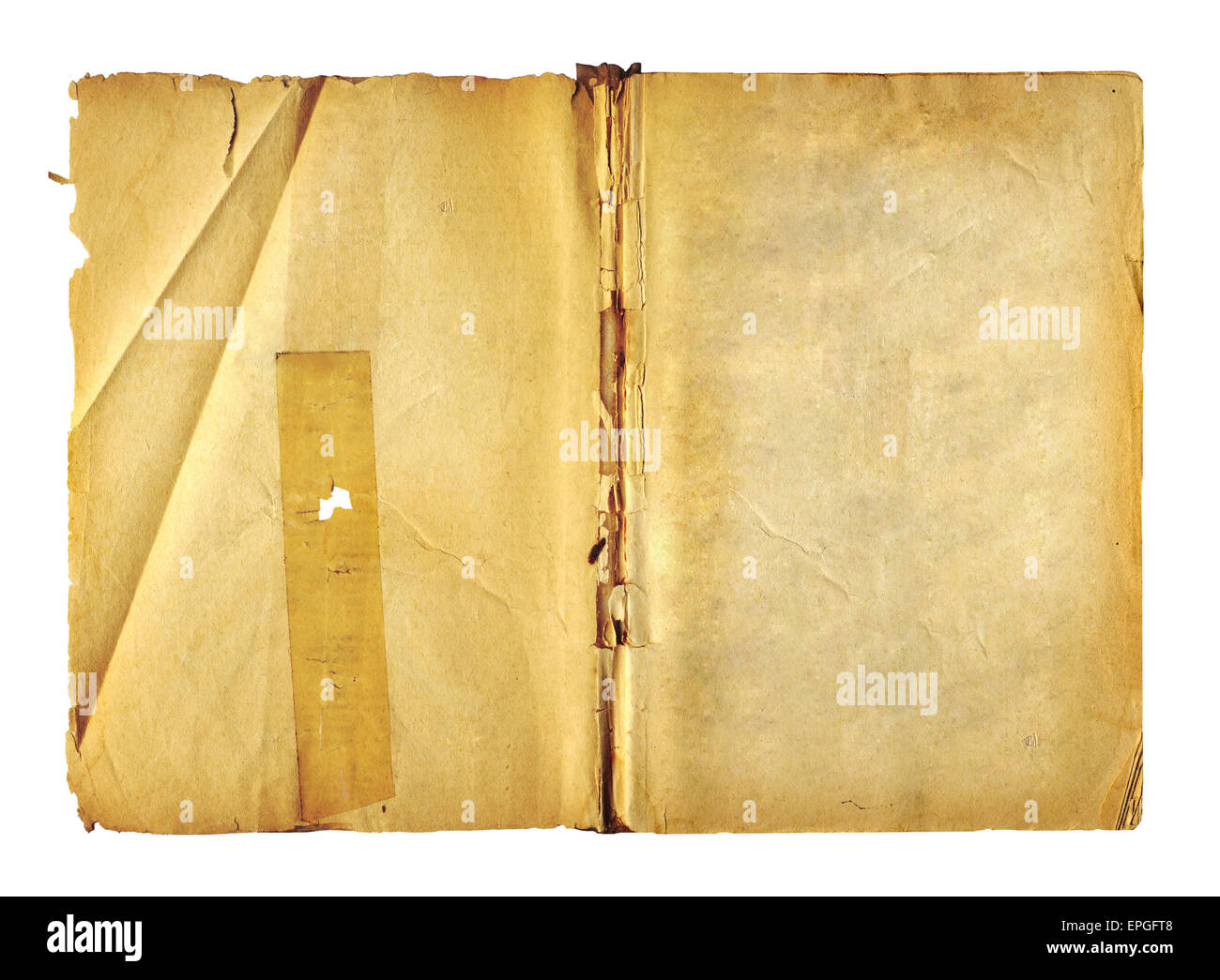 Open cover writing-book with metal clip for record on the isolated ...